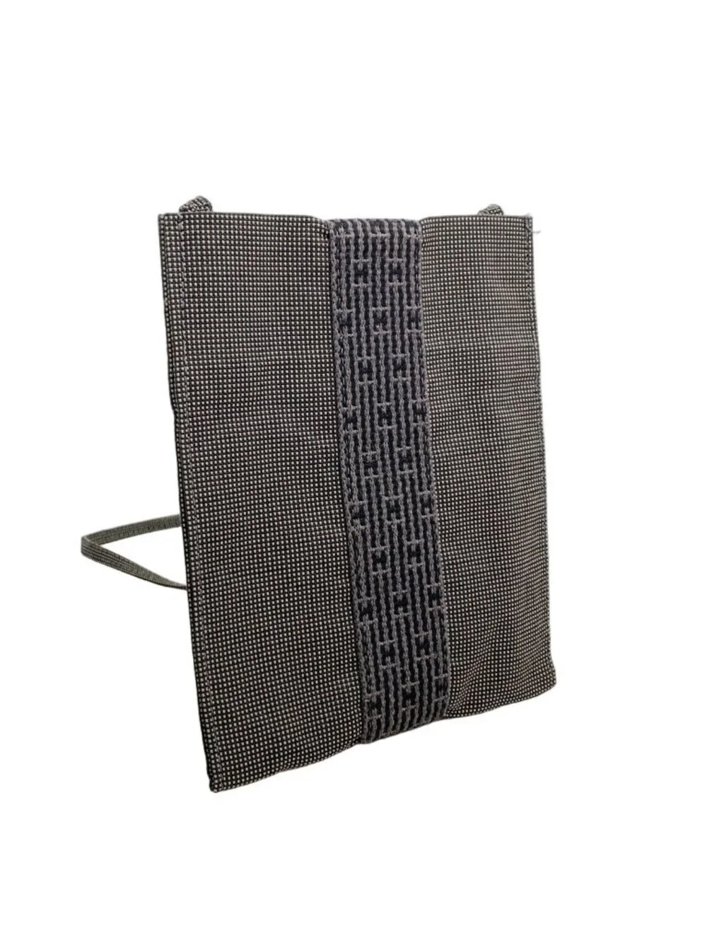 Hermes | Bags | Hermes Shoulder Bag Her Line Pochette Canvas Gray ...